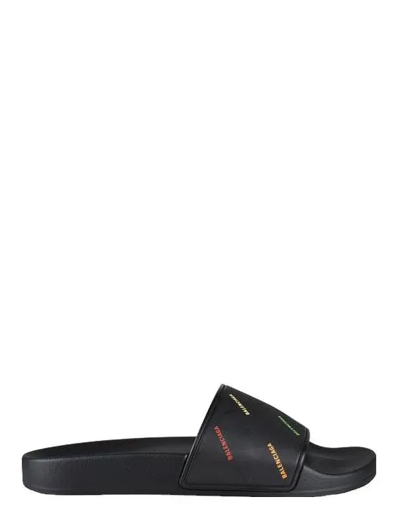 Balenciaga Rubber Slides - Black
