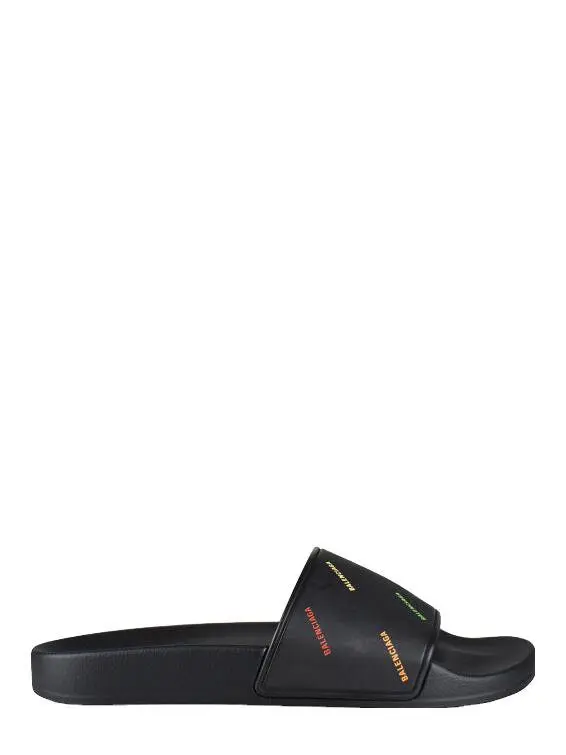 Balenciaga Rubber Slides - Black
