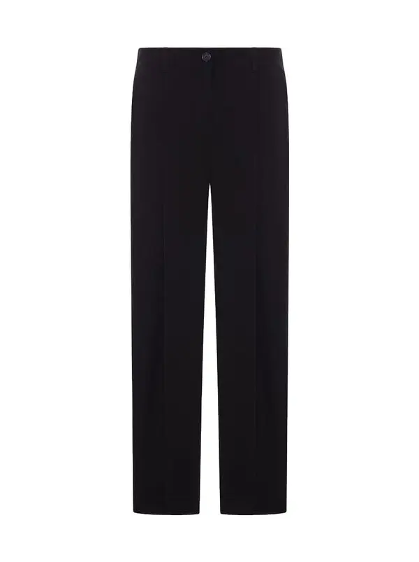 TOTEME Single-pleated Cotton Trousers - Black