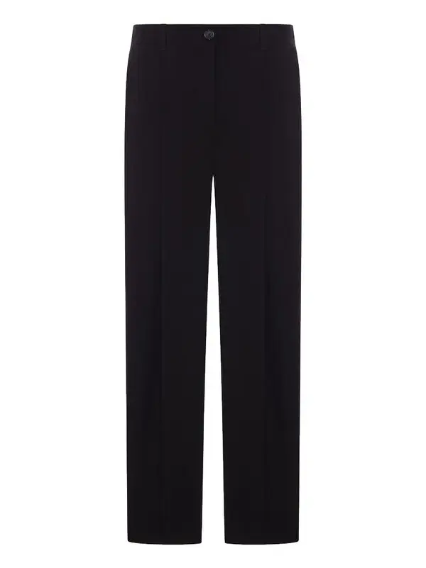TOTEME Single-pleated Cotton Trousers - Black