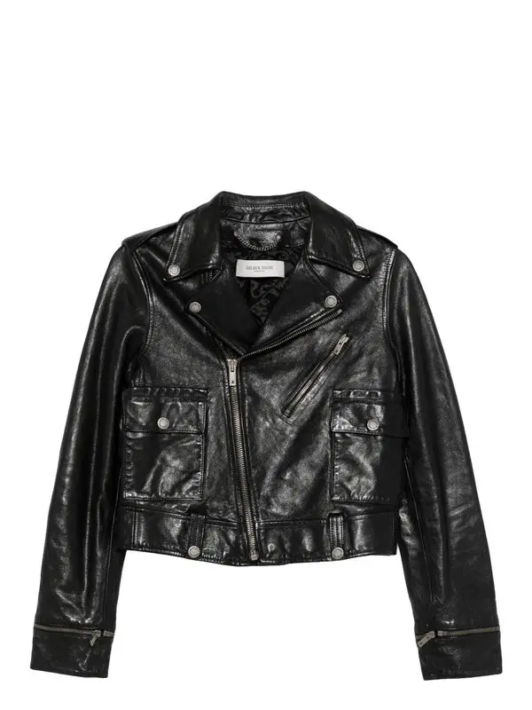 GOLDEN GOOSE Leather Jacket - Multicolor