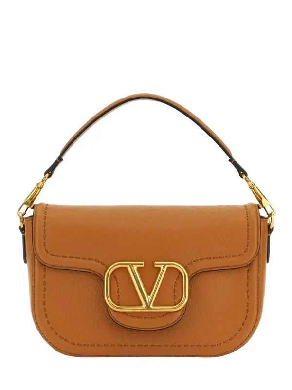 Valentino Garavani Leather Alltime Shoulder Bag - Brown