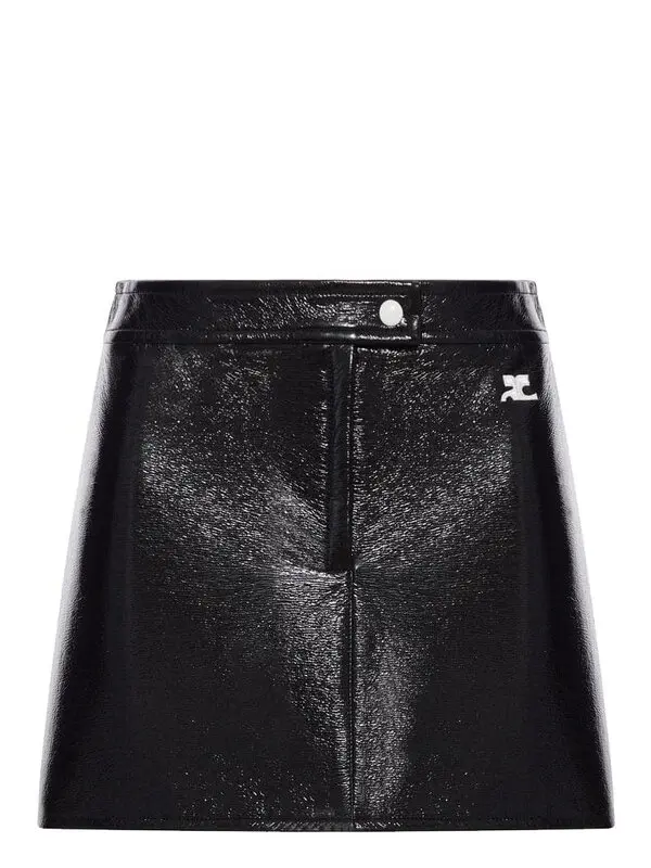 COURREGES Vinyl Mini Skirt - Black