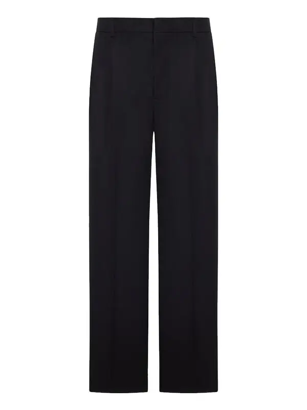 AMI Paris Tailored Wool Trousers With Pleats - Black
