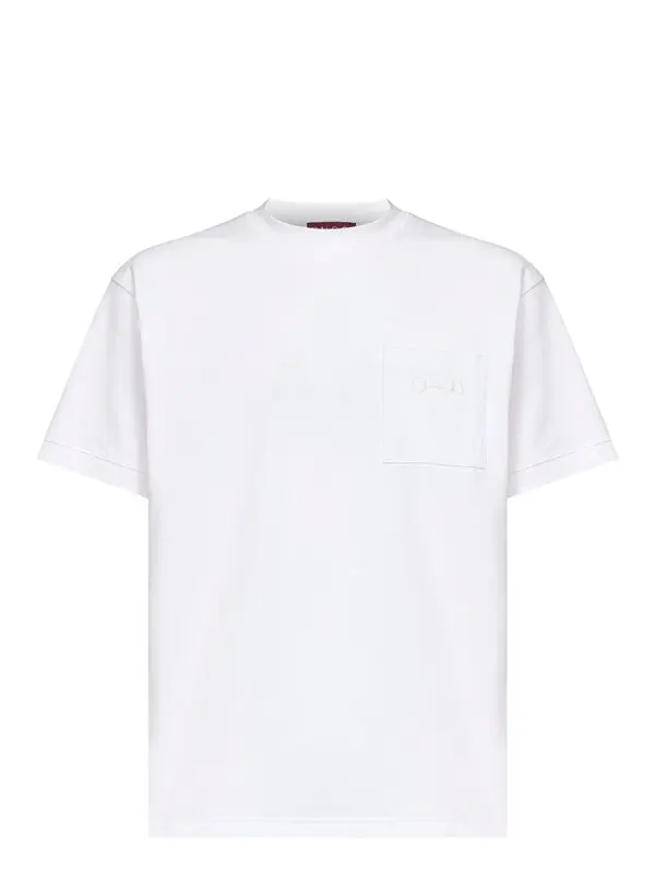 Gucci White Stretch Cotton Piqué Embroidered T-shirt - Multicolor