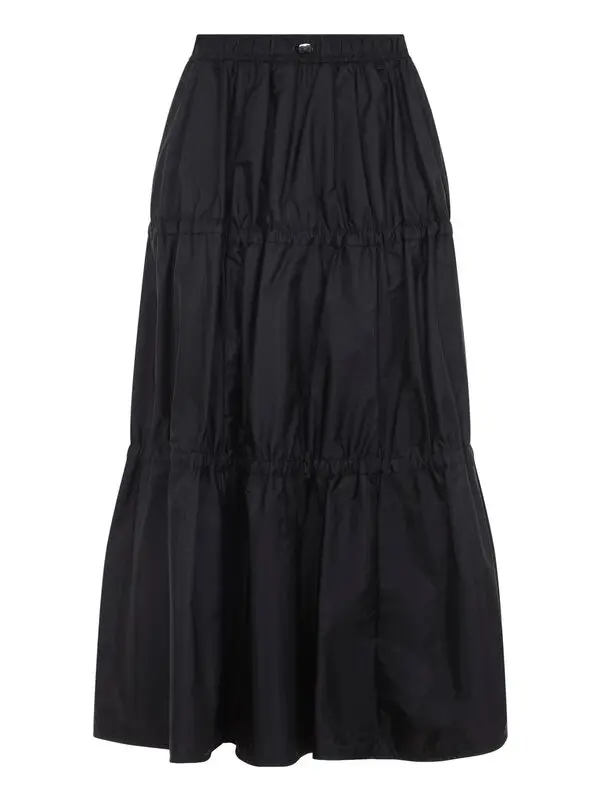 Moncler Technical Polyamide Maxi Skirt - Black