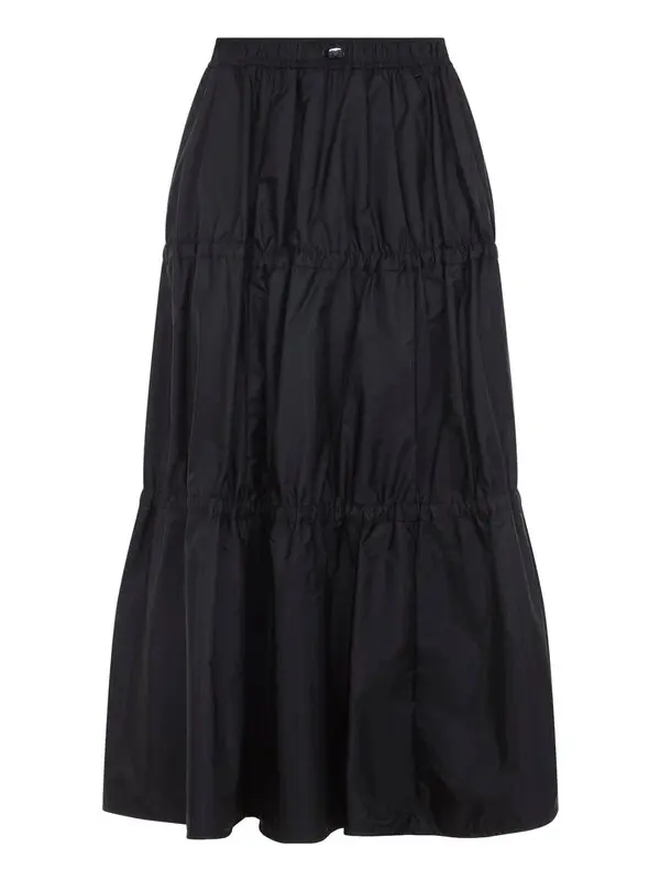 Moncler Technical Polyamide Maxi Skirt - Black