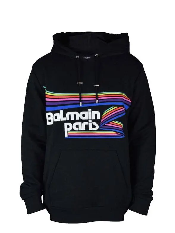 Balmain Logo Print Sweatshirt - Black