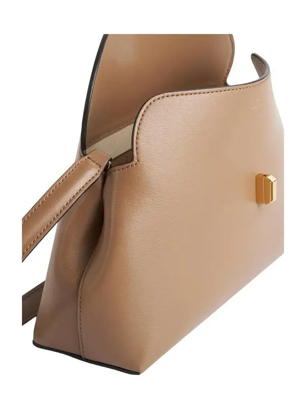 TOTEME T-lock Leather Clutch - Brown