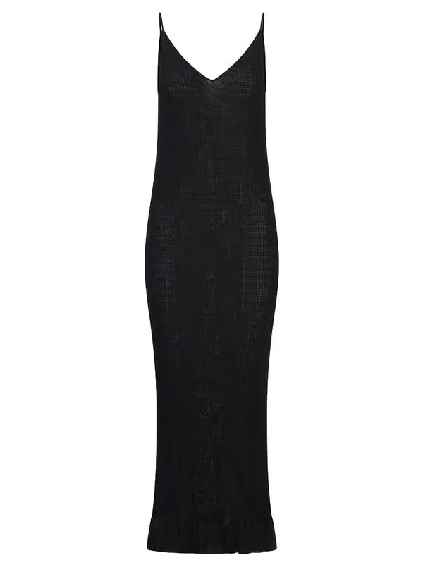JIL SANDER Dress With Ruffles At The Bottom - Black