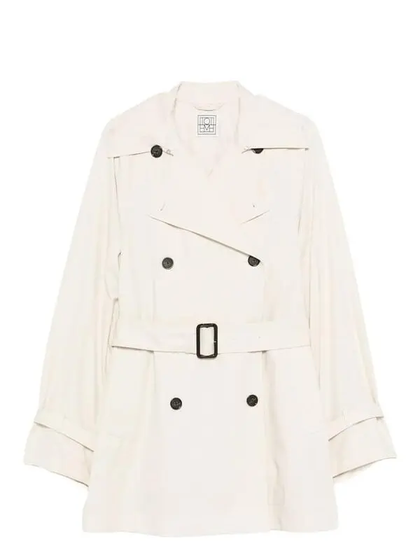 TOTEME Organic Cotton Trench Coat - Cream