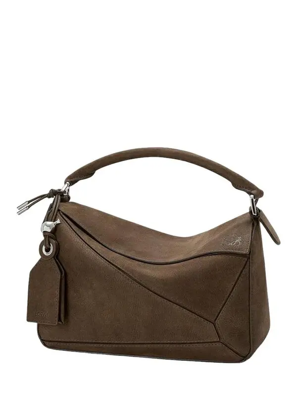 Loewe Featherlight Puzzle Bag In Nubuck - Multicolor
