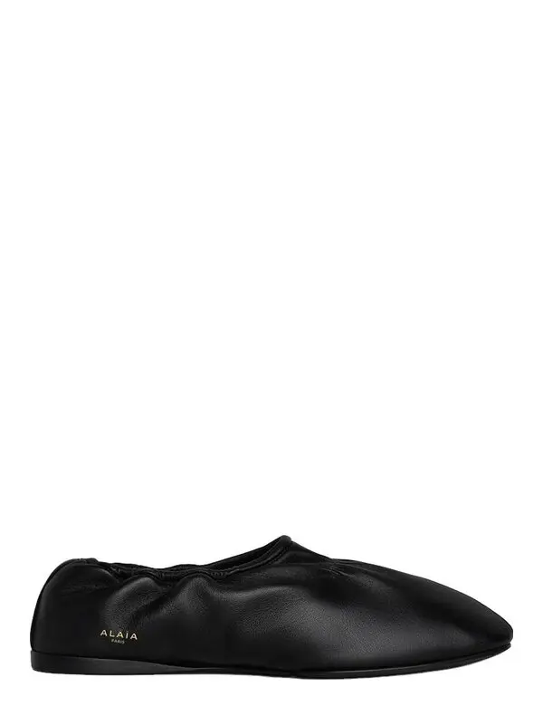 Alaïa Soft Leather Slippers - Black