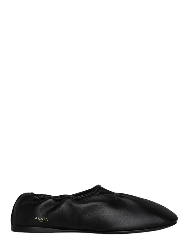 Alaïa Soft Leather Slippers - Black