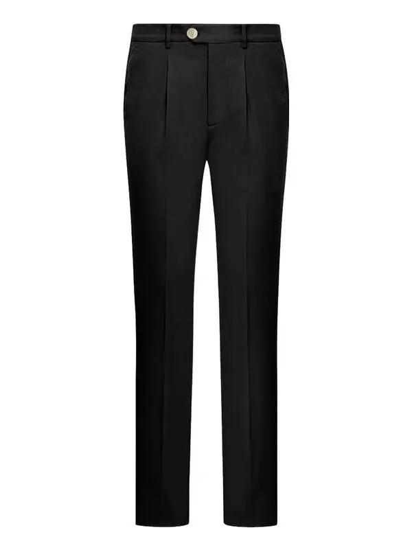 Brunello Cucinelli Cotton Blend Chino Pants - Black