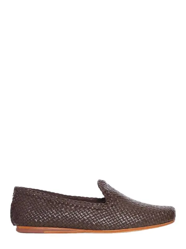 Dragon Diffusion Damas Leather Slippers - Brown