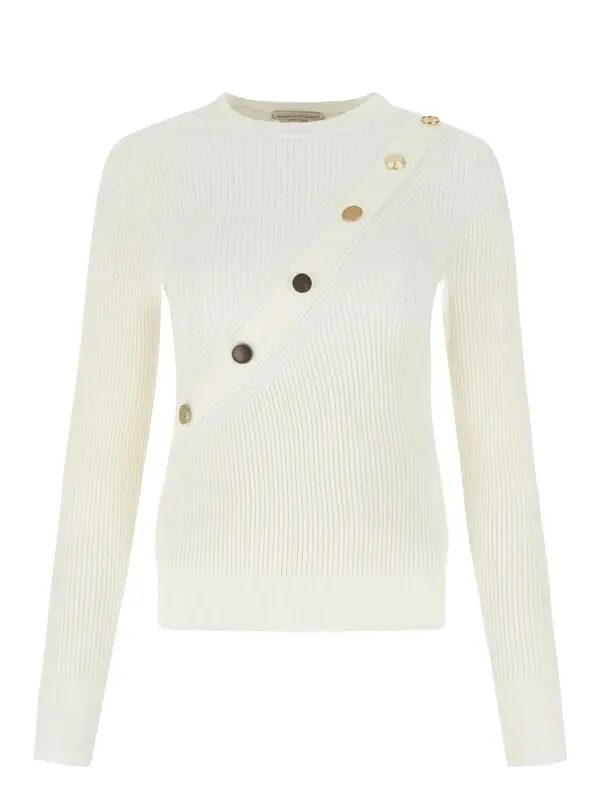 Alexander McQueen Stretch Viscose Sweater - White