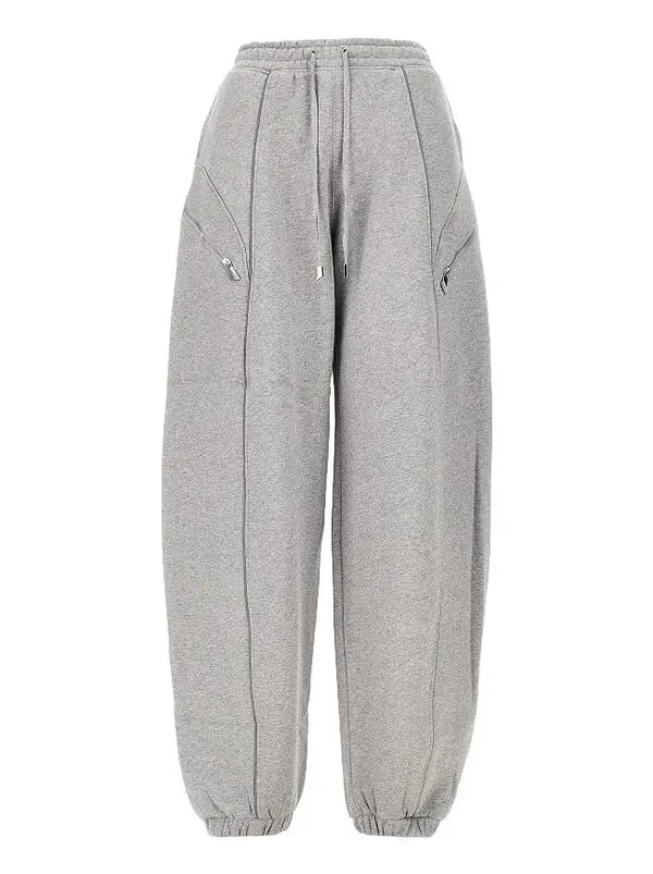 Attico Mélange Cotton Jogging Pants - Gray