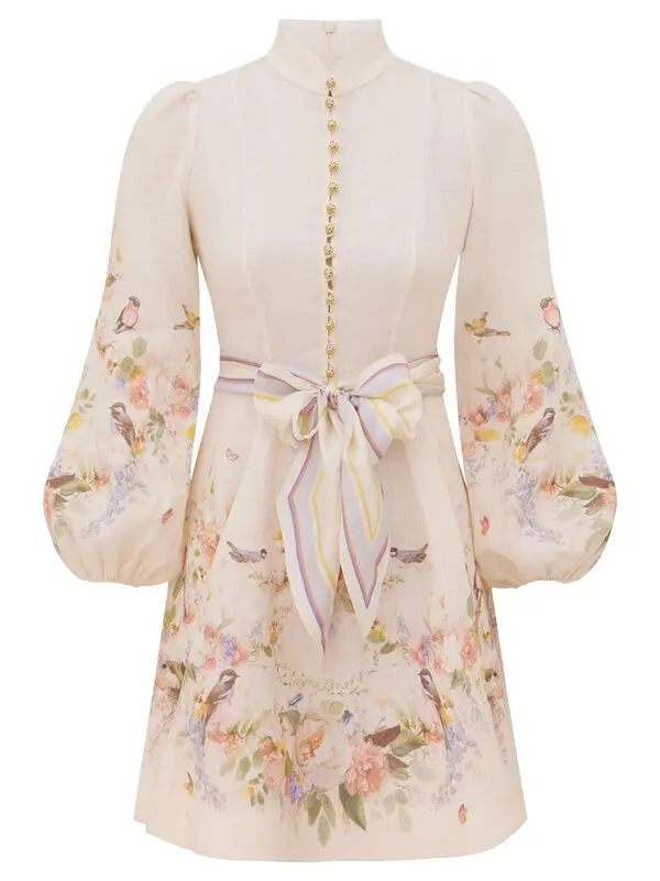 Zimmermann Valiant Button Mini Dress - Multicolor