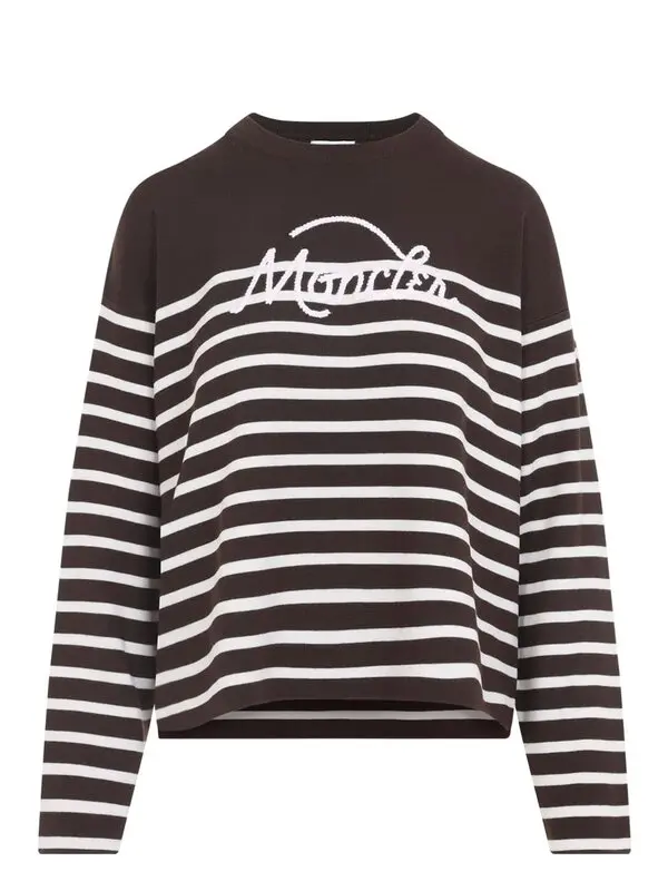 Moncler Striped Logo Knit Sweater - Multicolor