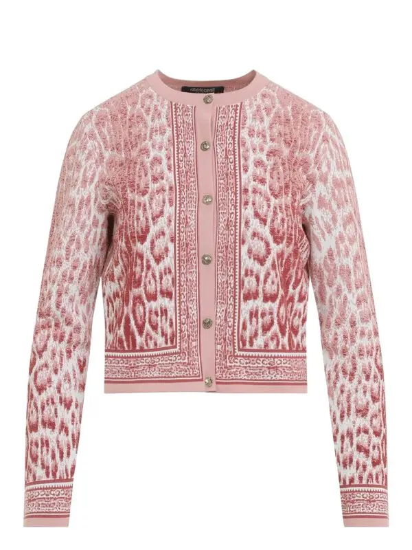 Roberto Cavalli Jaguar Print Cardigan - Multicolor