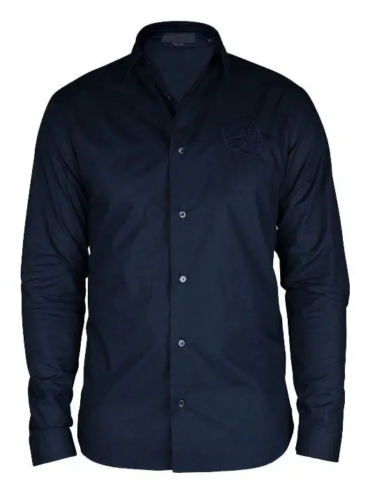 Philipp Plein Gold Cut Ls Skull Shirt - Blue