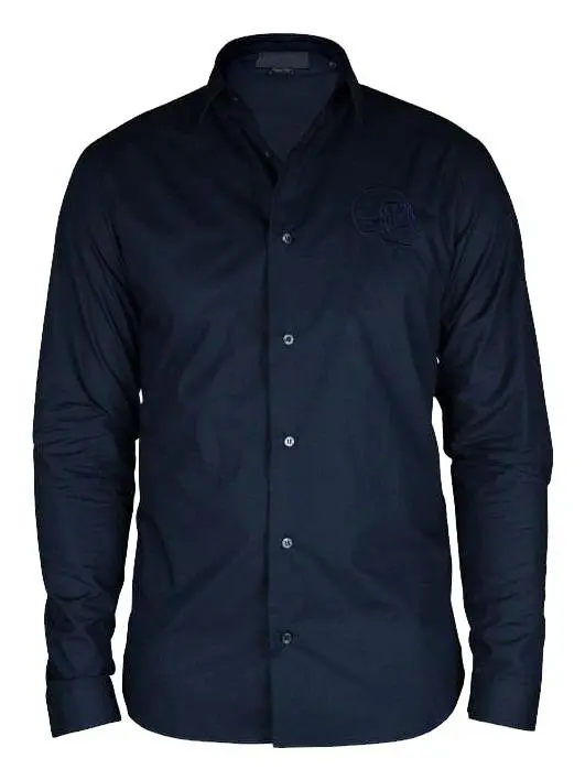 Philipp Plein Gold Cut Ls Skull Shirt - Blue