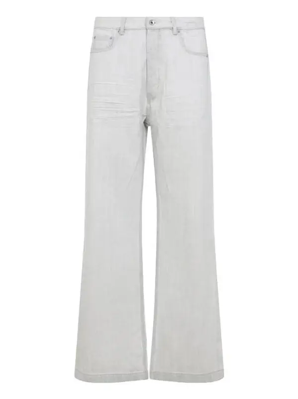Rick Owens Neutrals Denim Bootcut Jeans - Cream