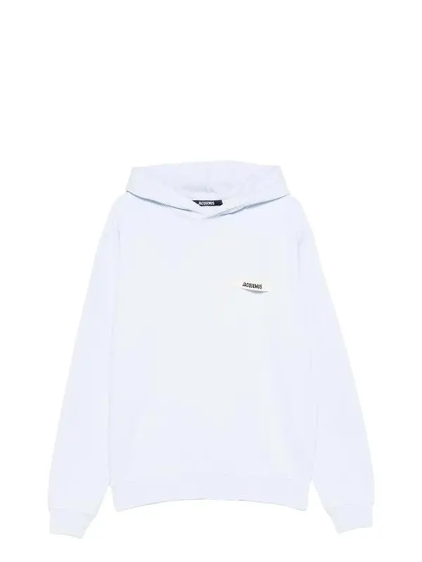 Jacquemus Cotton Fleece Hoodie - Blue