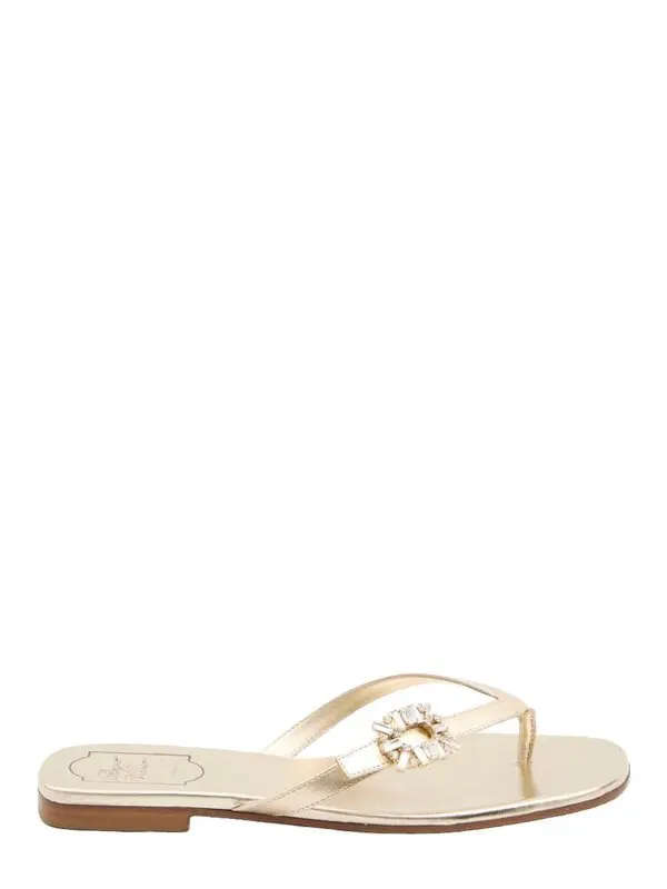 ROGER VIVIER Leather Thong Sandals - Multicolor