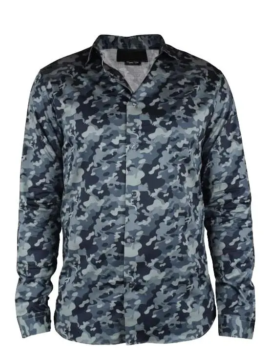 Philipp Plein Ls Camouflage Shirt - Gray