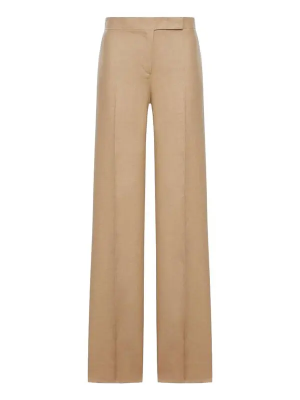 Max Mara Linen High-waisted Trousers - Multicolor