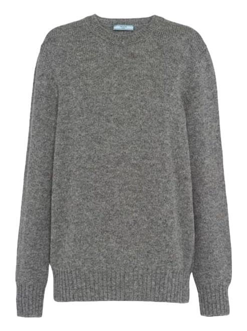 Prada Wool And Cashmere Crew-neck Sweater - Gray