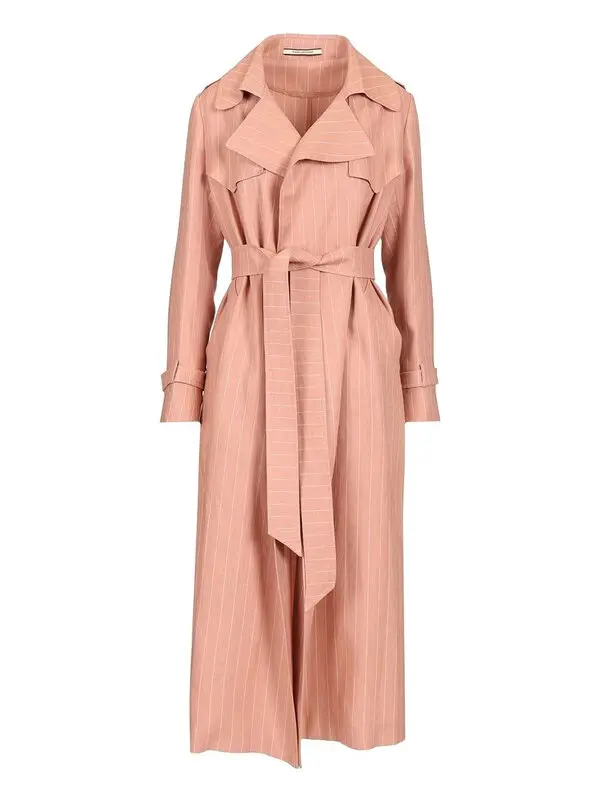 Tagliatore Carola Long Trench Coat - Multicolor