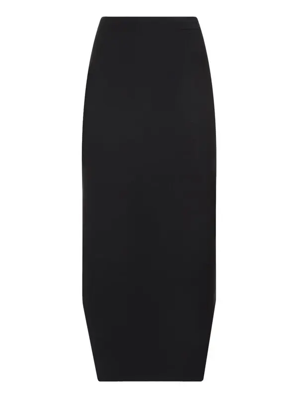 Givenchy Asymmetrical Wool Blend Skirt - Black