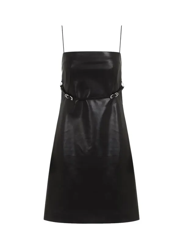 Givenchy Voyou Leather Mini Dress - Black