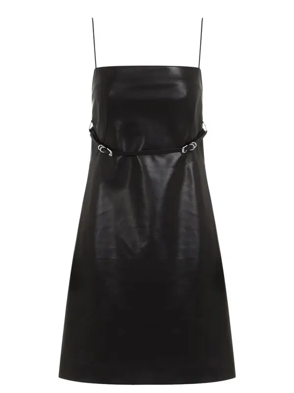 Givenchy Voyou Leather Mini Dress - Black