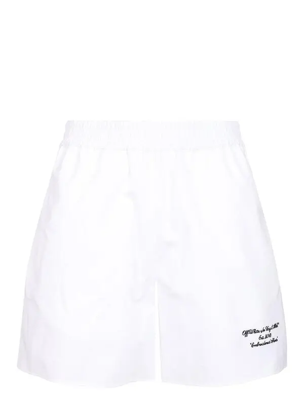 Off-White Popeline Boxer Shorts - White