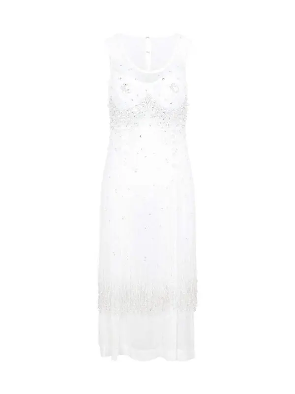 Bottega Veneta Crystal Dress - White