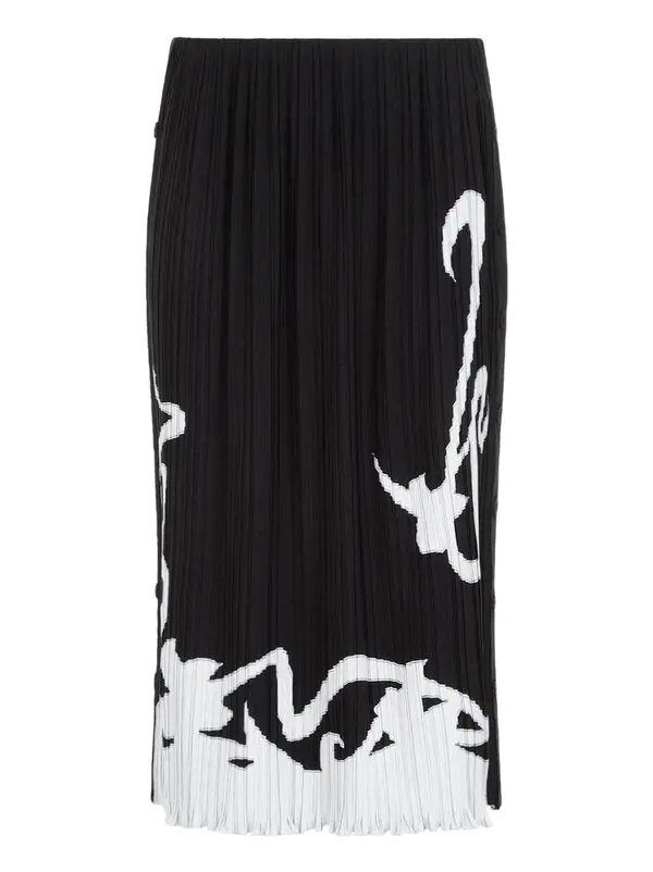 LANVIN Pleated Long Skirt - Black