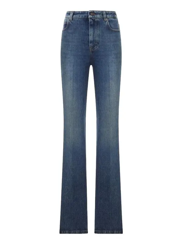 Balenciaga High-waisted Jeans In Vintage Blue - Multicolor