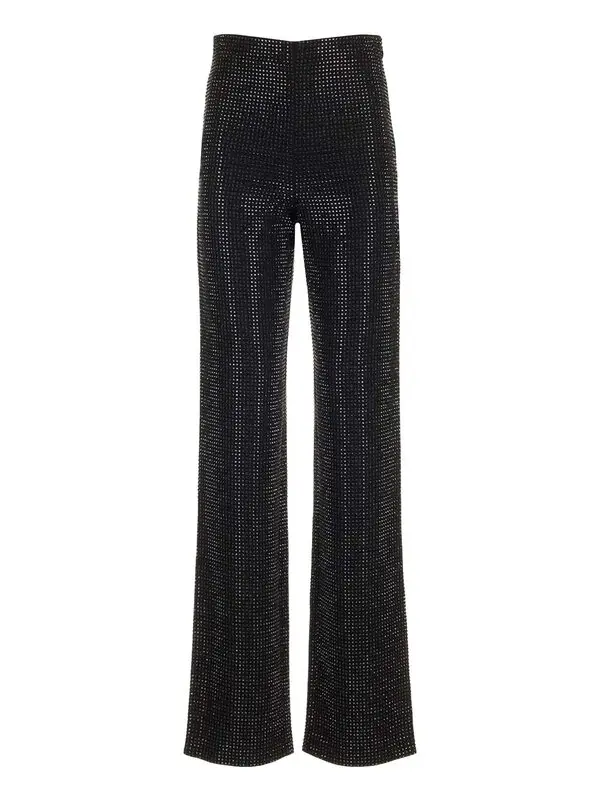 Roland Mouret Embellished Boot Cut Trousers - Black