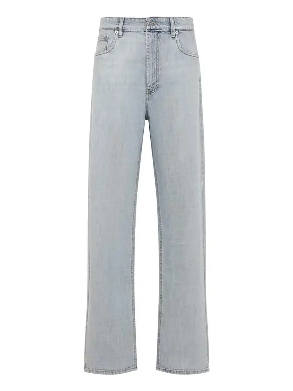 Miu Miu Wide-leg Cotton Denim Jeans - Blue