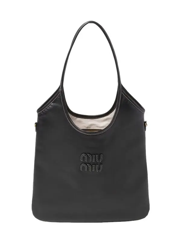 Miu Miu Ivy Leather Bag - Black