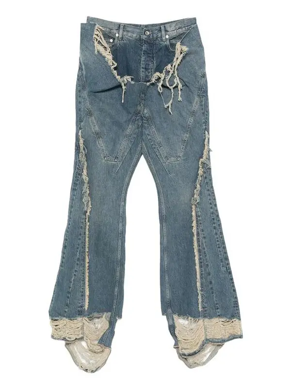 Rick Owens Denim Bootcut Jeans - Blue
