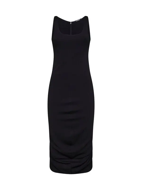 Jacquemus Black The Regata Draped-effect Midi Dress - Multicolor