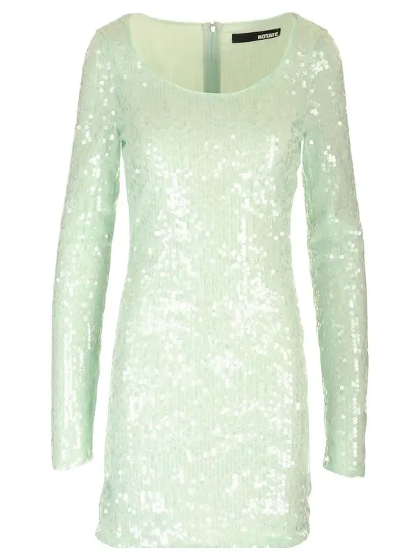ROTATE BY BIRGER CHRISTENSEN Sequins Mini Dress - Green
