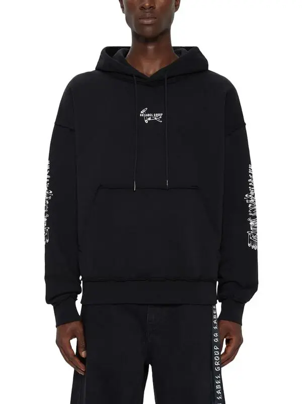 44 LABEL GROUP Hooded Sweatshirt - Black