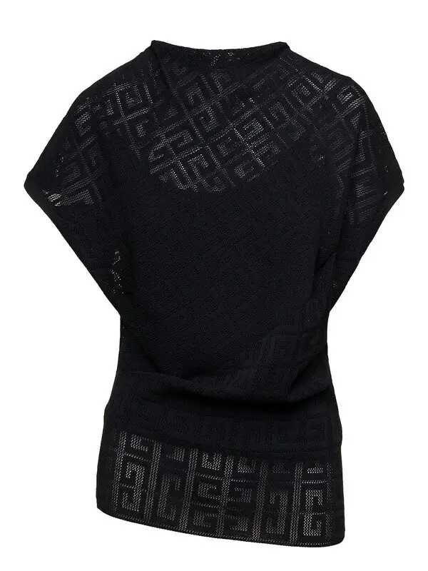 Givenchy Viscose Draped Neckline Top - Multicolor