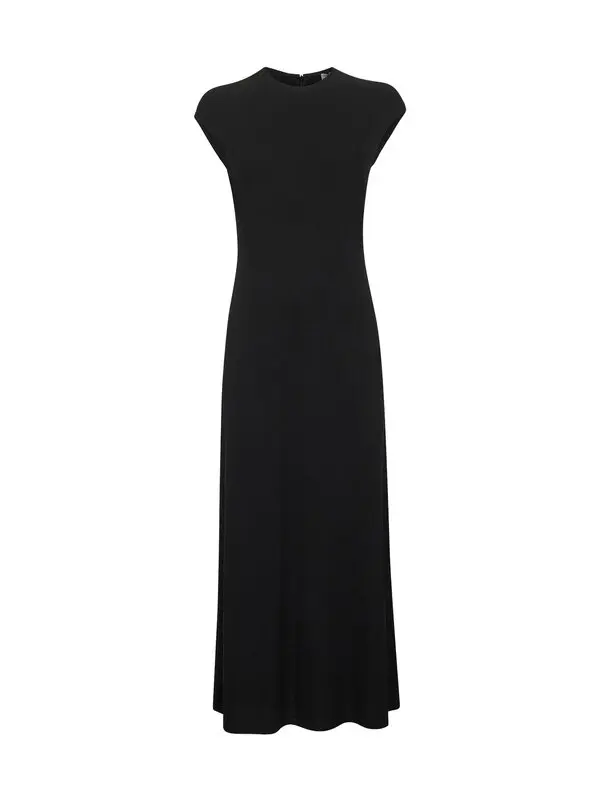 TOTEME Black Fluid Stretch Jersey Everyday Long Dress - Multicolor